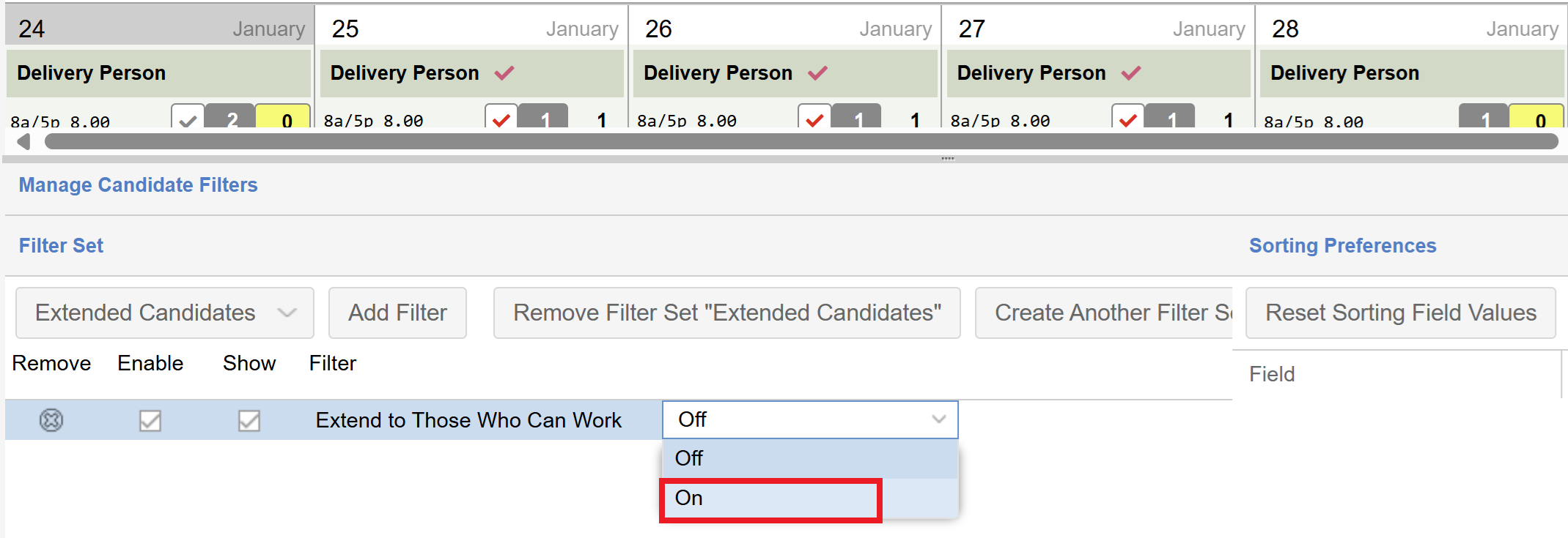 Visual Scheduling - Extending the Labor Pool – CTR/NY Help Center