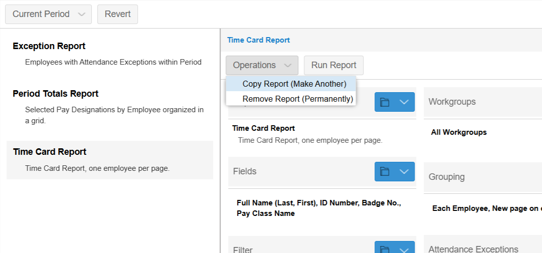 How to make copies of a report in Attendance on Demand – CTR/NY Help Center