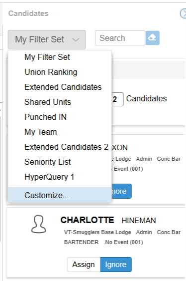 Visual Scheduling Adding Additional Fields To Candidate List Ctrny 3037